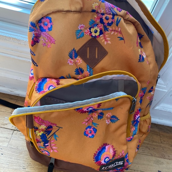 Jansport | Bags | Trans By Jansport Backpack Yellow Floral | Poshmark